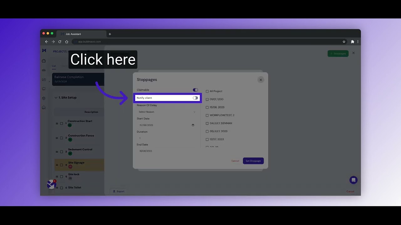 How to notify client for stoppages? - YouTube