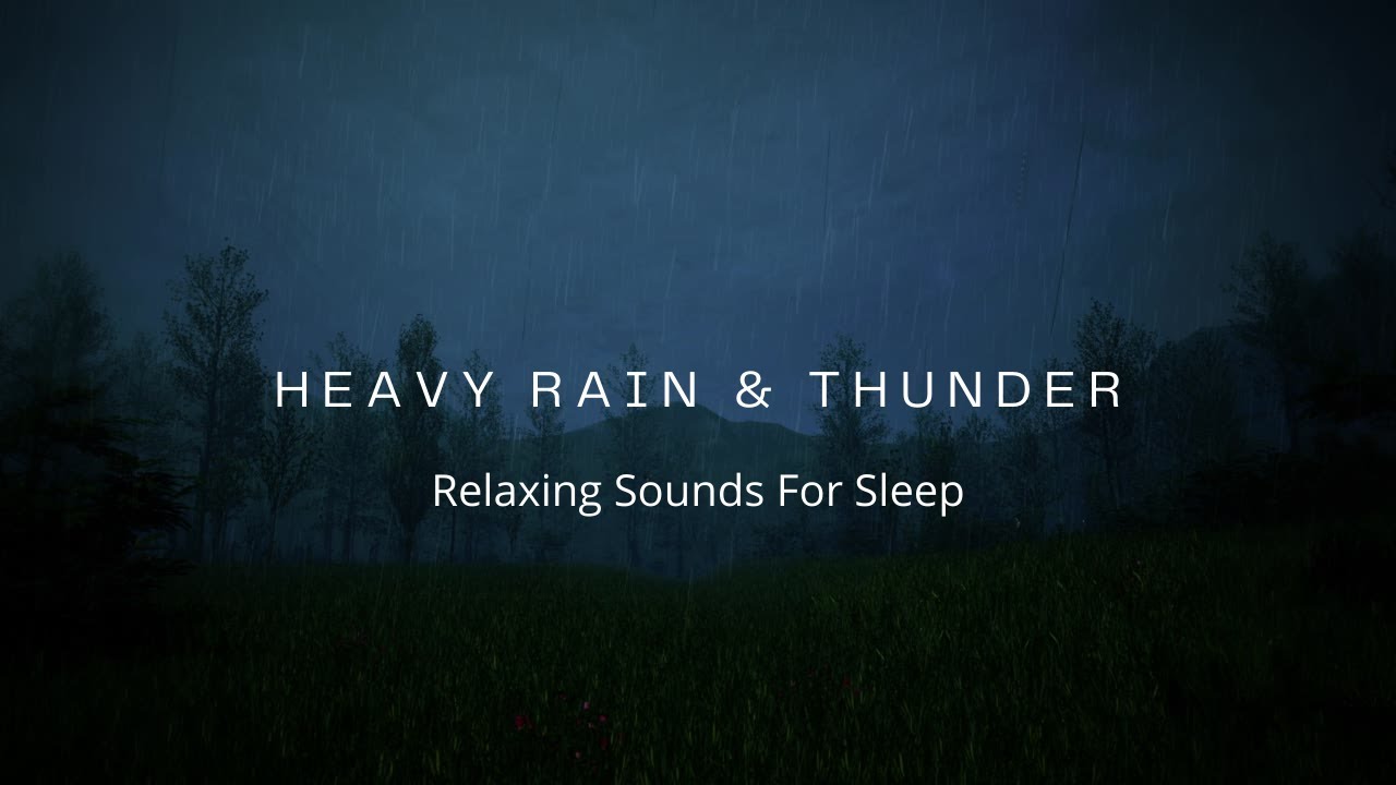 Relaxing rainstorm and thunderstorm. Heals anxiety, depression and ...