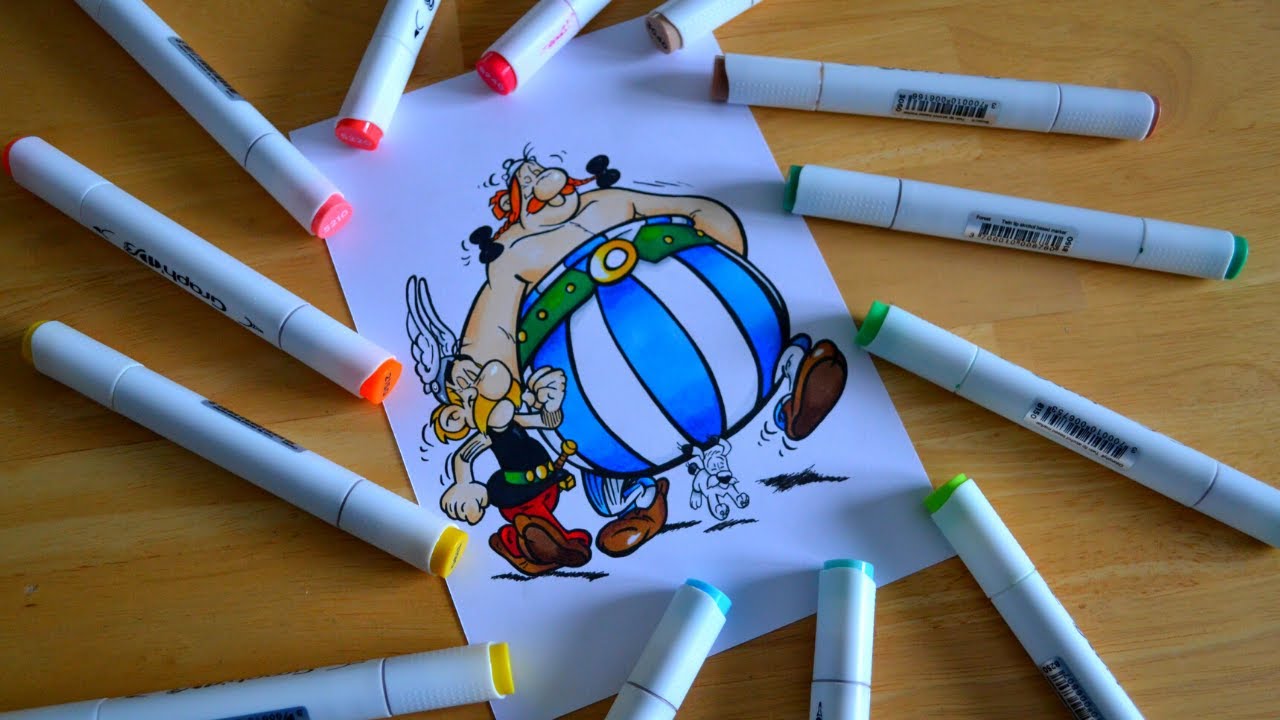 SPEED DRAWING - ASTÉRIX, OBÉLIX, IDÉFIX - YouTube