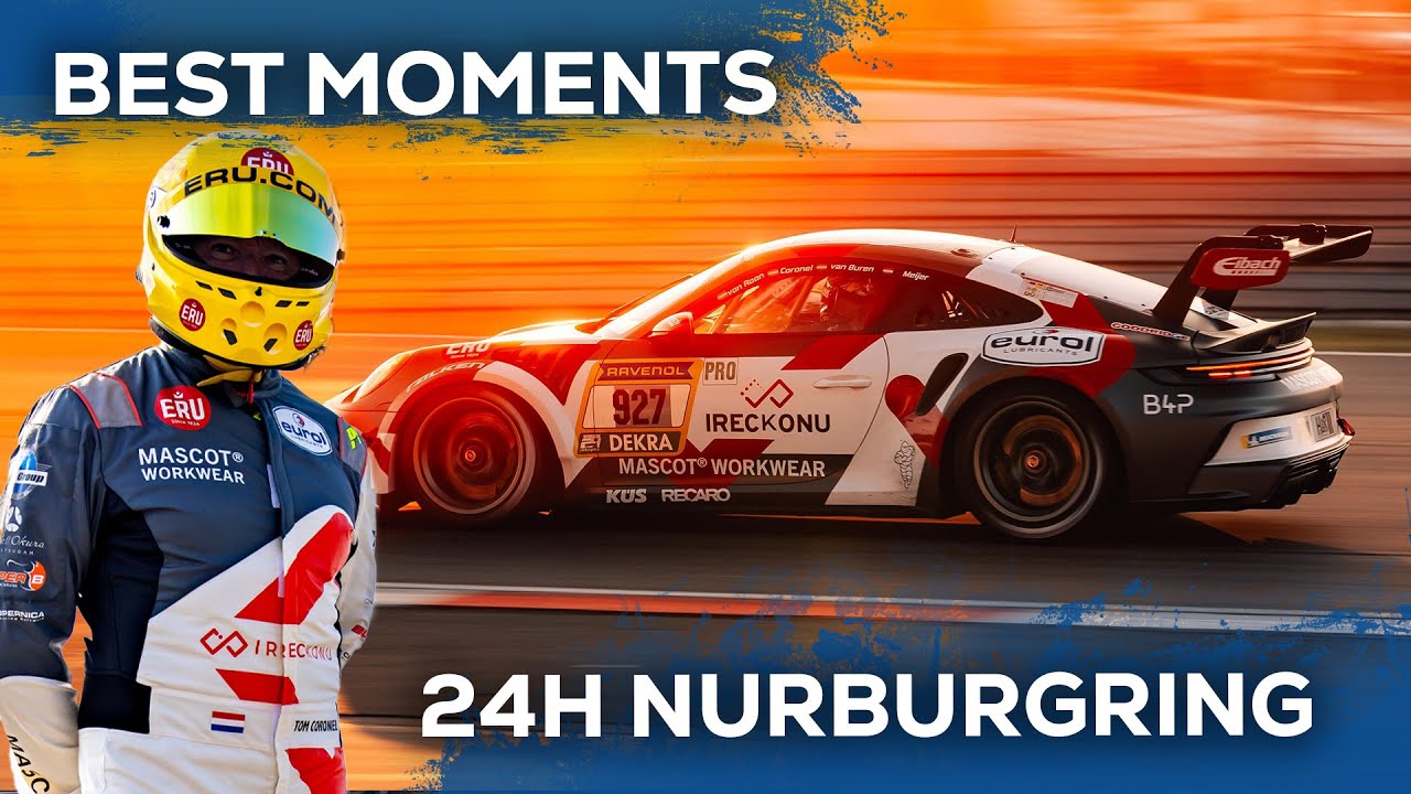THE BEST MOMENTS 💚🔥 24H NURBURGRING NORDSCHLEIFE IN THE PORSCHE GT3 CUP ...