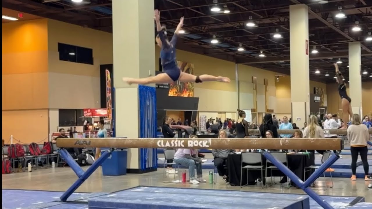 Full Level 9 Beam Routine 9.200 🥇 Classic Rock Invitational 🎸 Phoenix ...