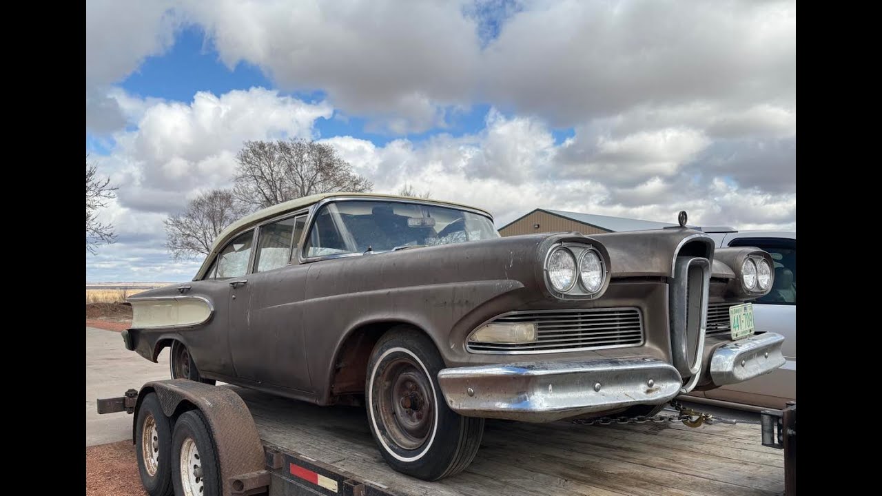 First drive down the road with the 58 Edsel Ranger! And squealing the ...