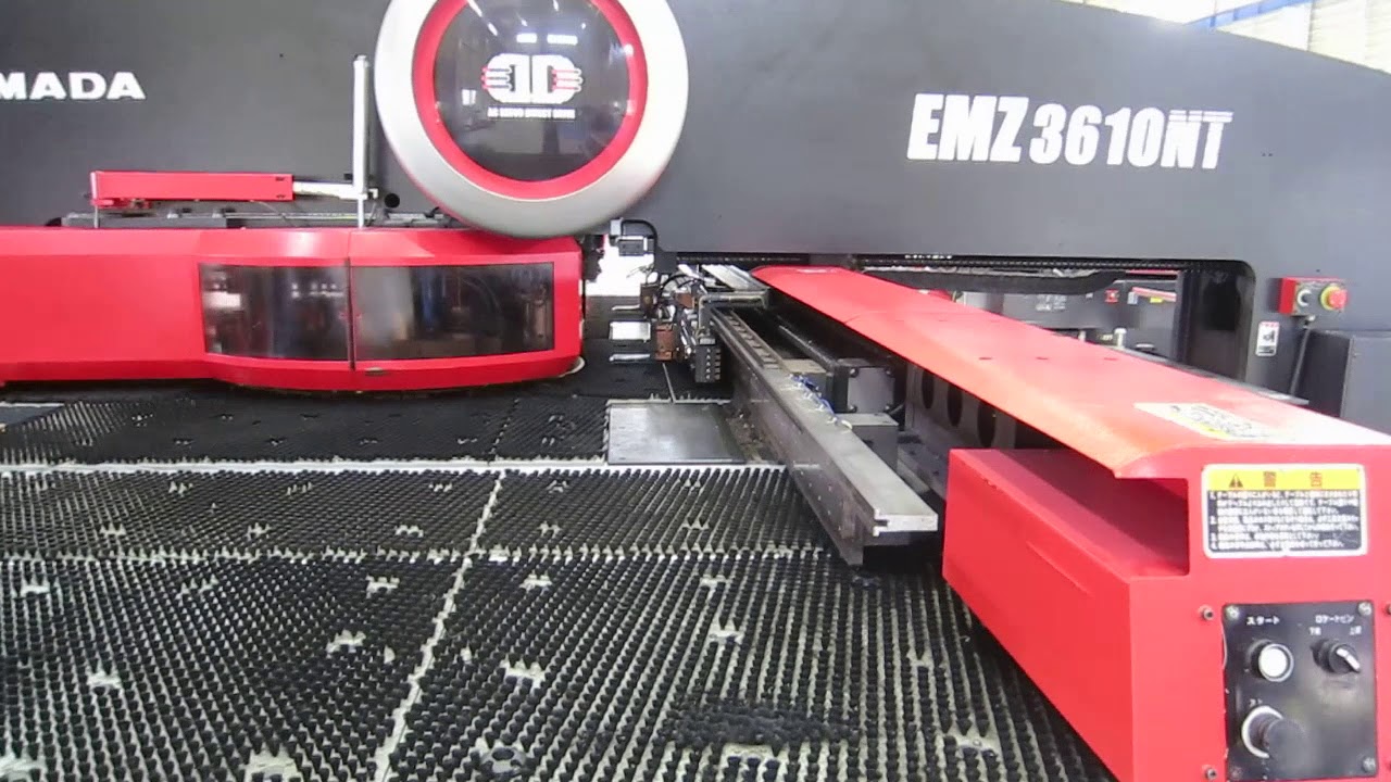AMADA EMZ-3610NT 58 STA 2AI 2007Y #1 - YouTube