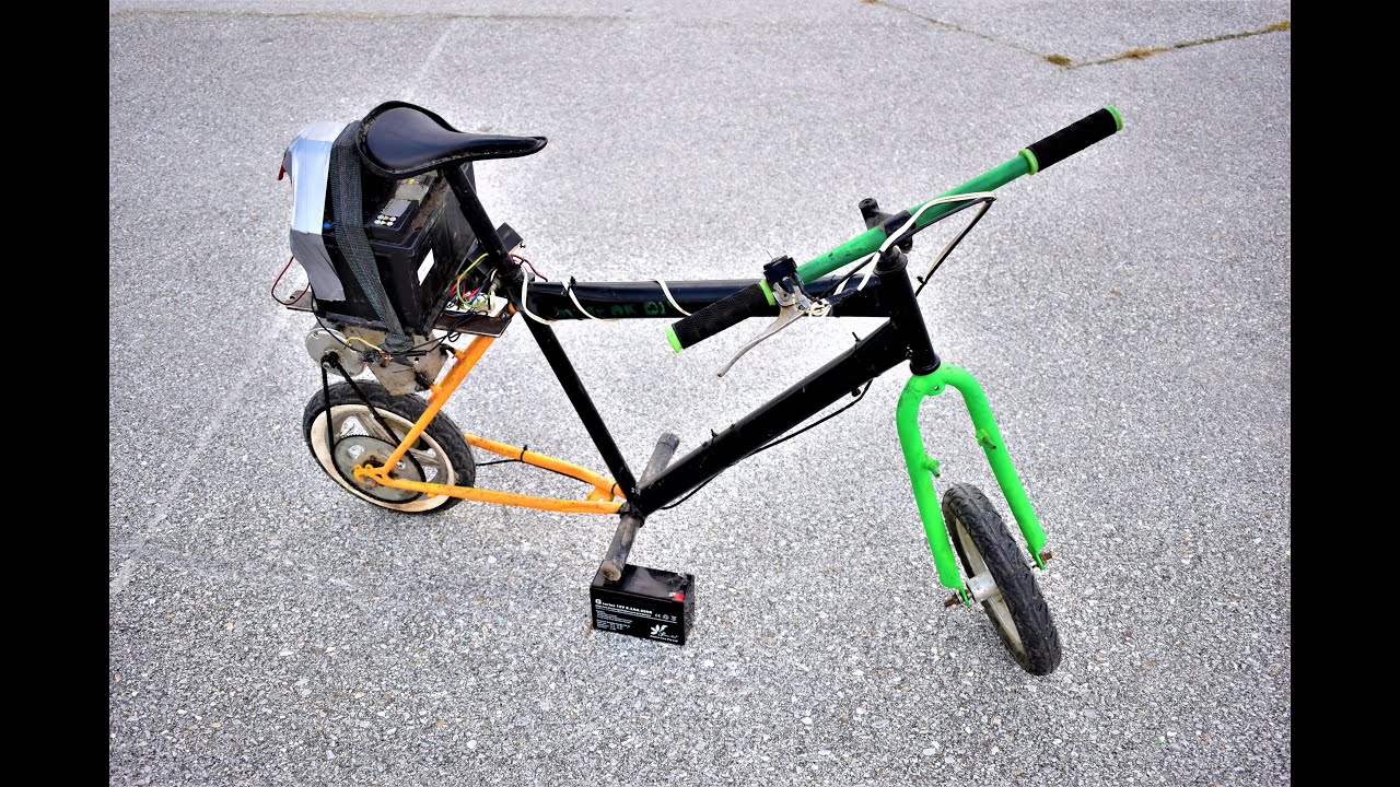 From SKI BIKE to ELECTRIC BIKE / Home-made Electric Bicycle - YouTube
