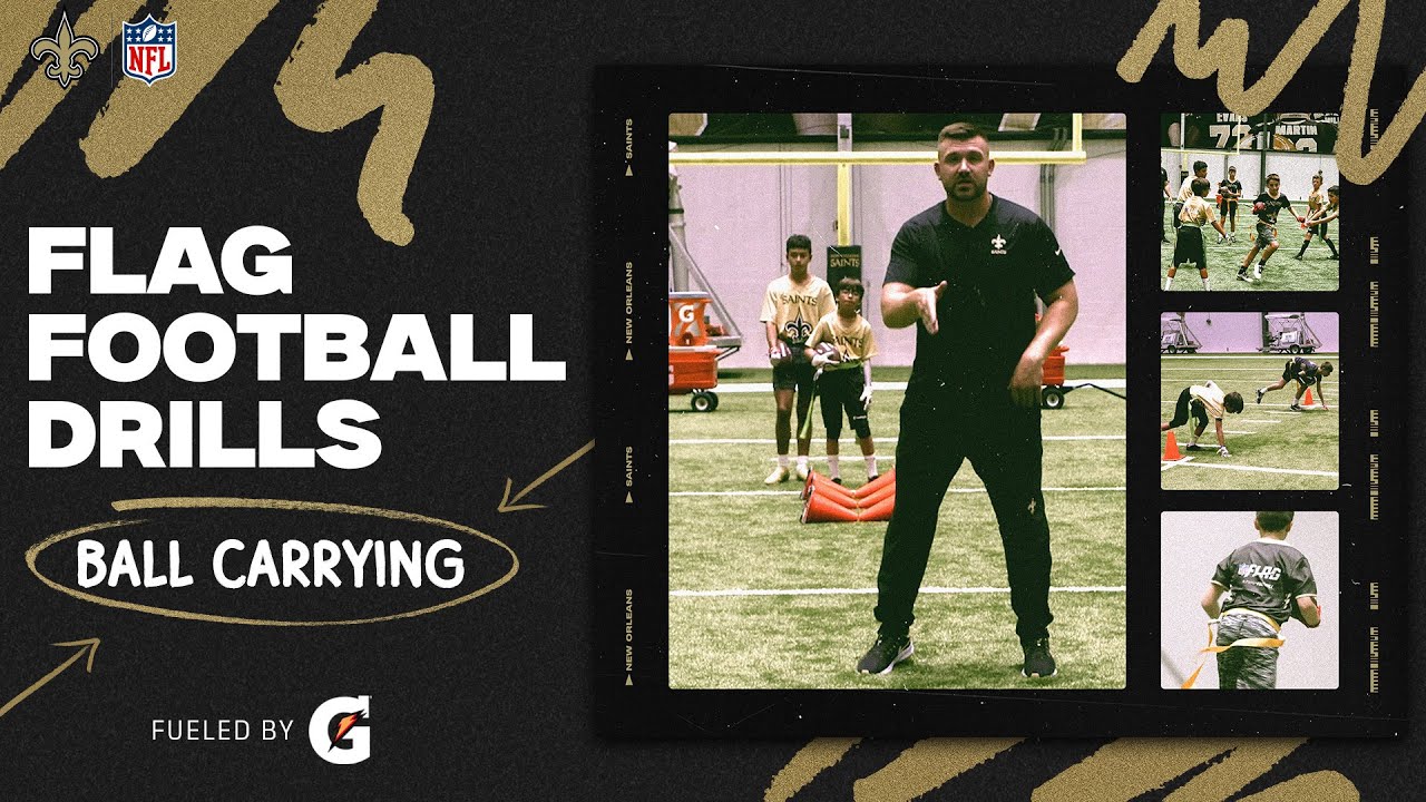 Ball Carrying Drills | NFL Flag Football Drills - YouTube
