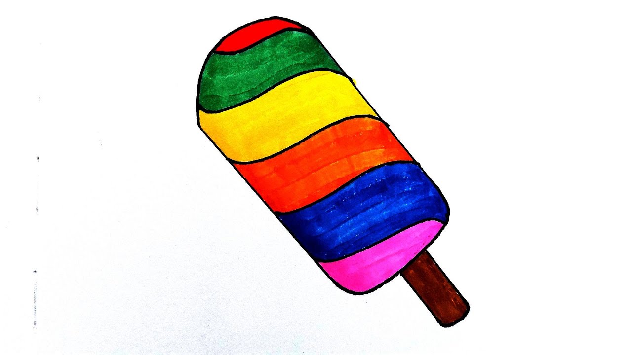 CHOCOKBAR ICE CREAM | Ice Cream Drawing Easy - YouTube