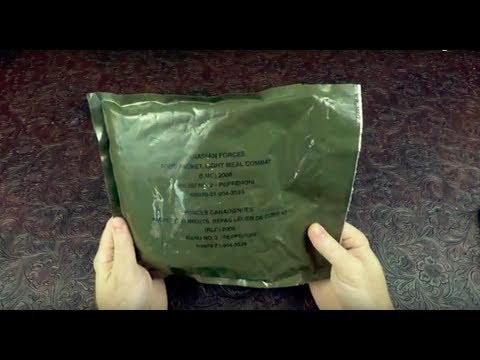 MRE Review 2008 Canadian Forces Food Packet Light Meal Combat LRP Menu ...