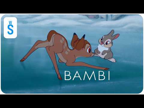 Bambi (1942) | Scene: Bambi On The Ice