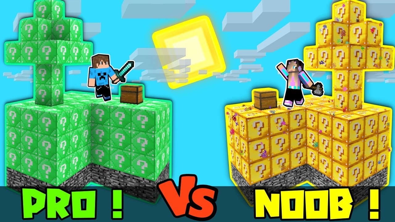 NOOB VS PRO SKYBLOCK ΑΠΟ LUCKY BLOCKS ΣΤΟ MINECRAFT - YouTube