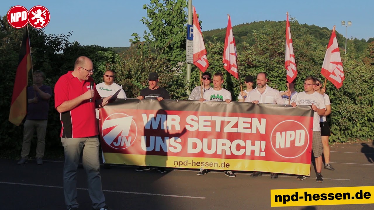 NPD-Demo in Büdingen: Daniel Lachmann - YouTube