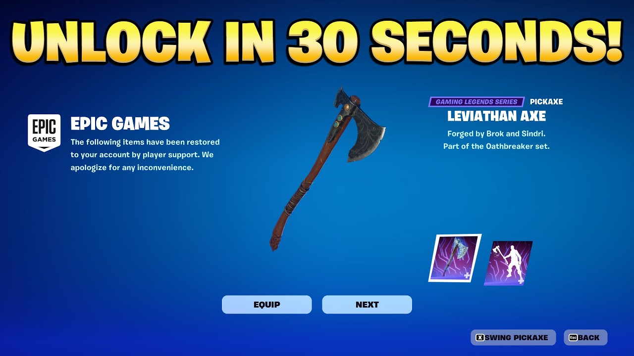 HOW TO GET THE LEVIATHAN AXE FOR FREE IN FORTNITE 2024! - YouTube