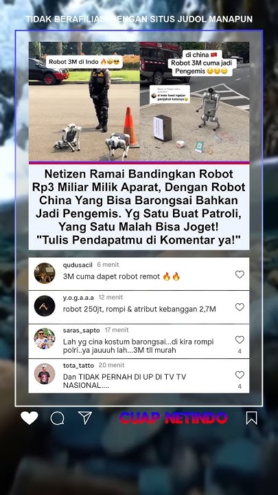 Robot Rp3 Miliar Polisi vs Robot Barongsai China, Netizen: Bedanya Jauh Banget 😅 - YouTube