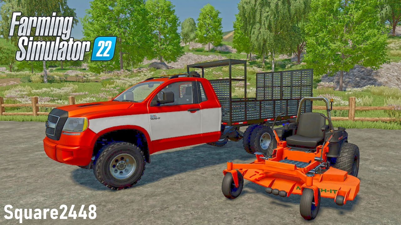 Mowing At Town School & Fire Station | Xbox | FS22 Public Works - YouTube