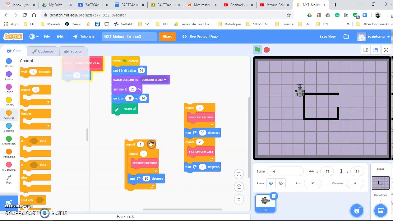 Scratch tour base NXT - YouTube