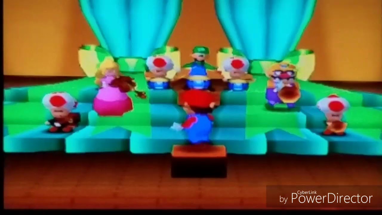 Let's Play Mario Party Mini Games Blindfolded Mario Bandstand - YouTube