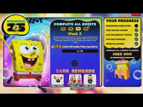 Do This Immediately! Limited Quantity! FREE UGC and Buddies | SpongeBob ...