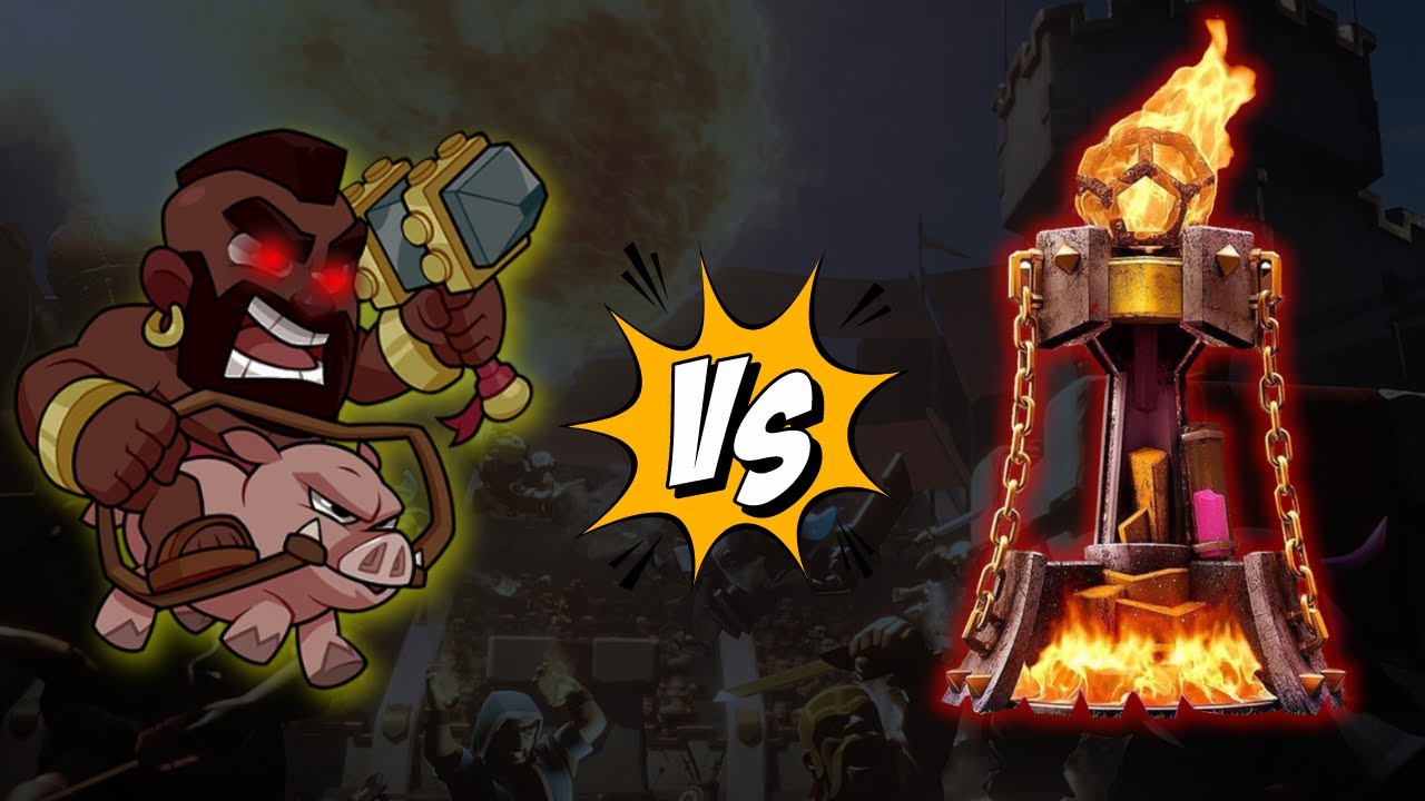 Hog Rider vs Every Defense! Ultimate Clash Royale Battle Challenge ...