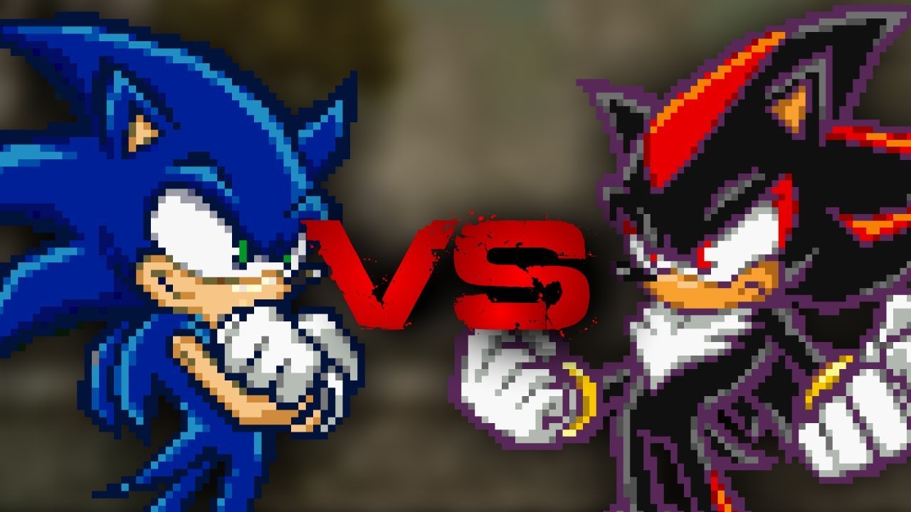 Sonic VS Shadow (Sprite Animation) - YouTube