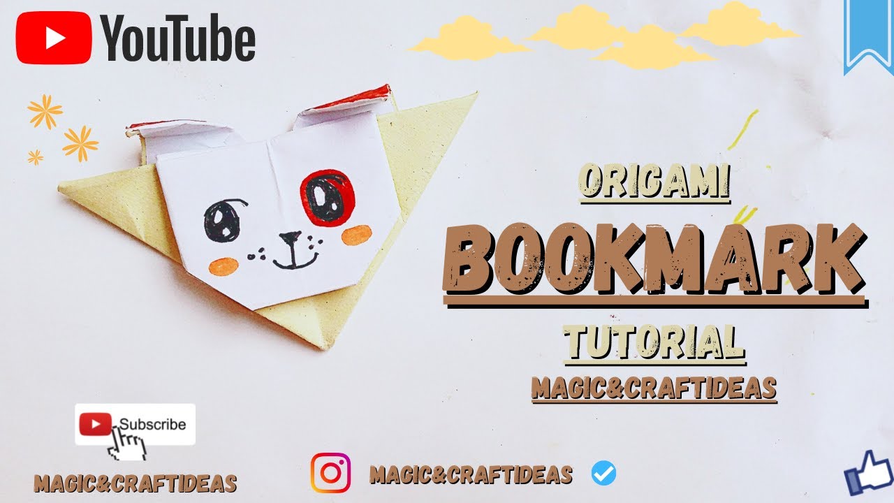 How To Make Origami Dog Bookmark||paper Dog book mark|| @iduartandcraft ...