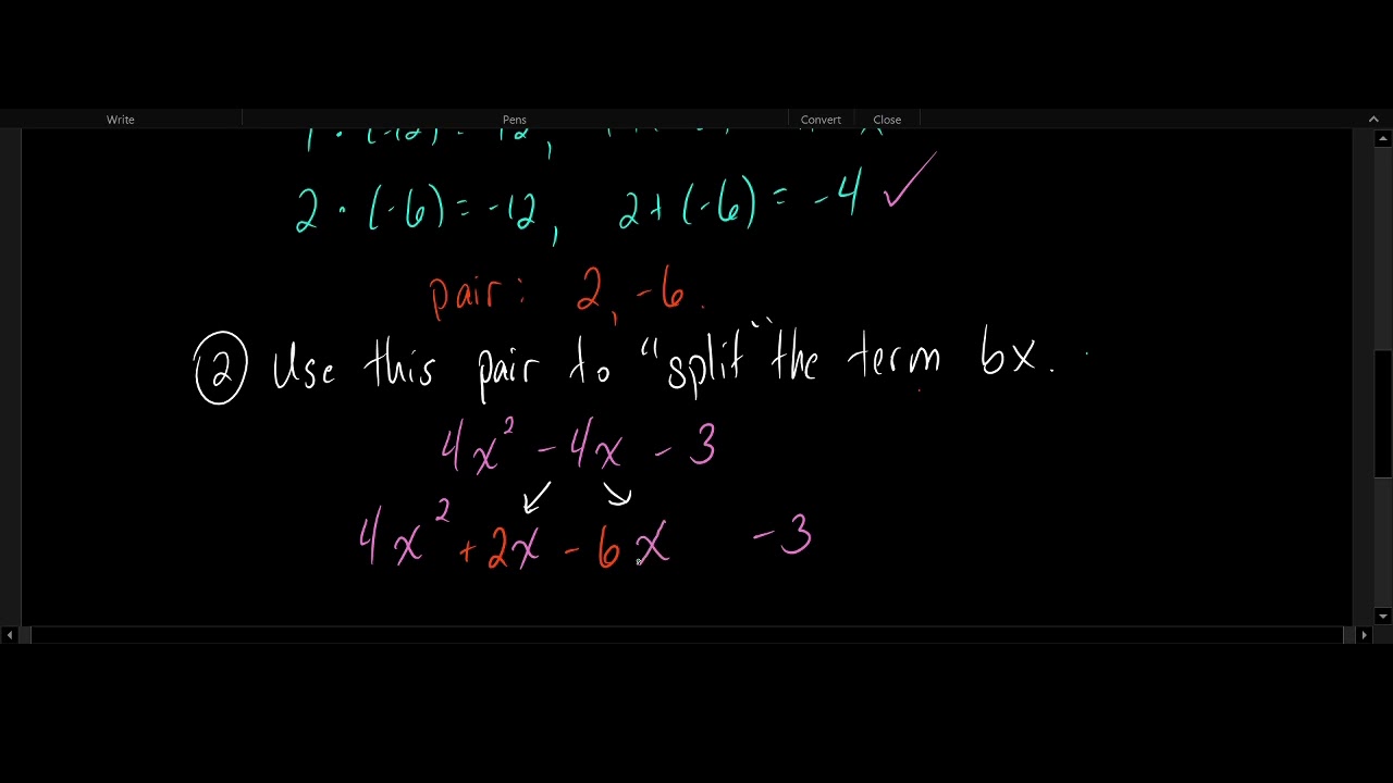 Algebra - Factoring using AC Method - YouTube
