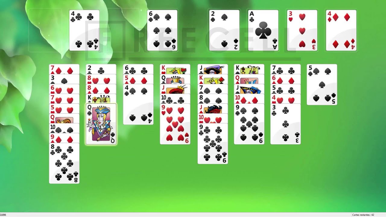 Solution to freecell game #21896 in HD - YouTube