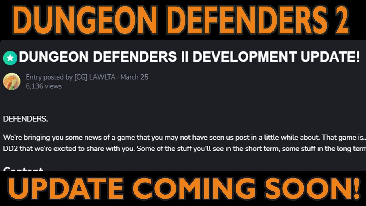 DD2 News - New Update COMING SOON! - April 2021 - YouTube