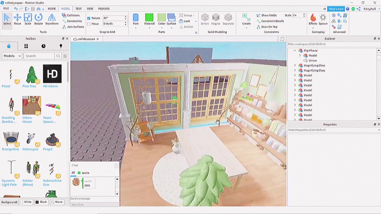 Aesthetic room model Collab speed build! Collab w @ccvila on ig ...