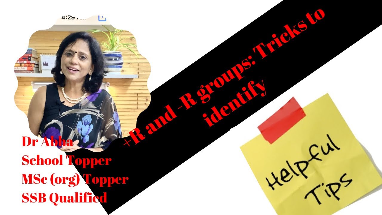 Trick to identify +R and -R groups - YouTube