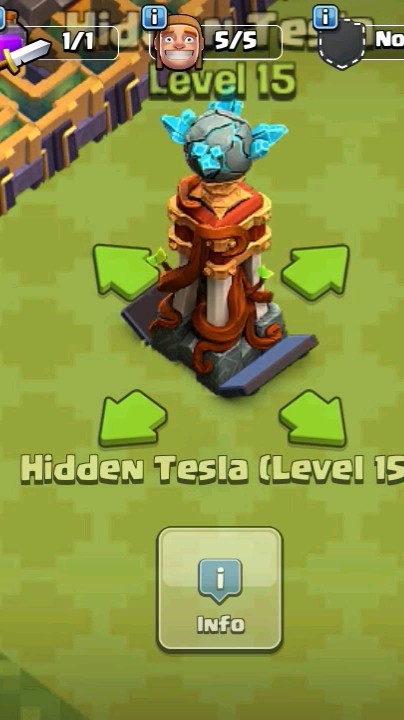 Hidden Tesla Level 1 to Max Level 15 Fully Upgraded #coc #clashofclans ...