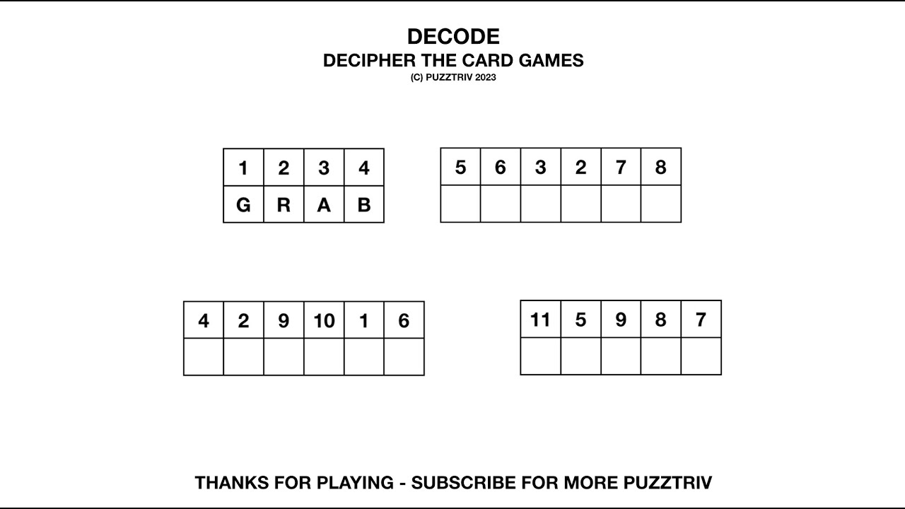 DECODE Card Games 1 YouTube decode-card-games-1-youtube