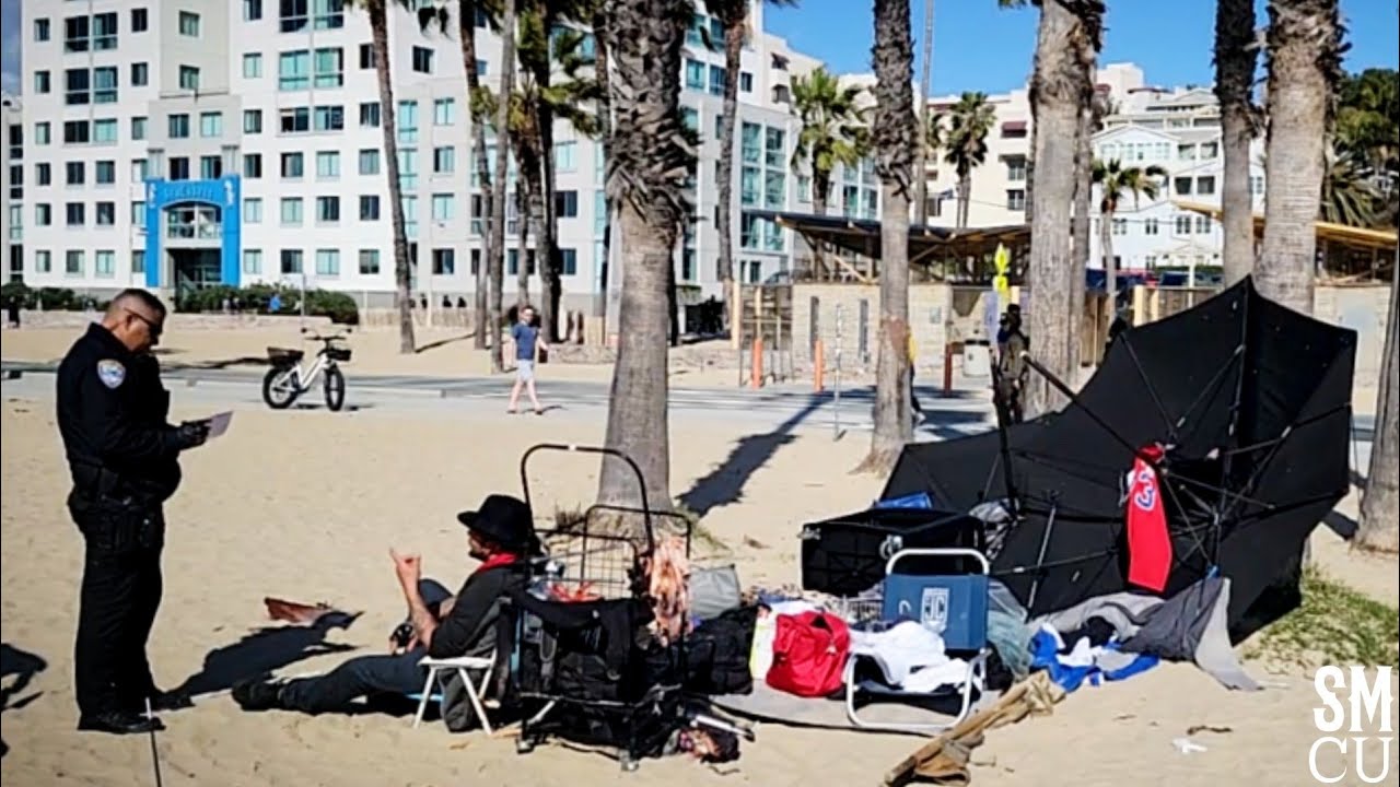 Police Issue Advisal for Public Camping at Beach - YouTube