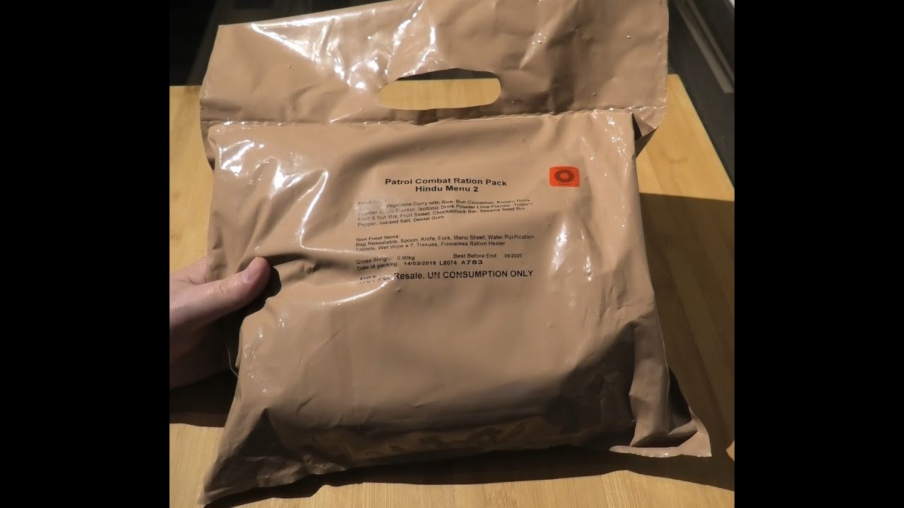 UK MRE Patrol Combat Ration Typ 2 - YouTube