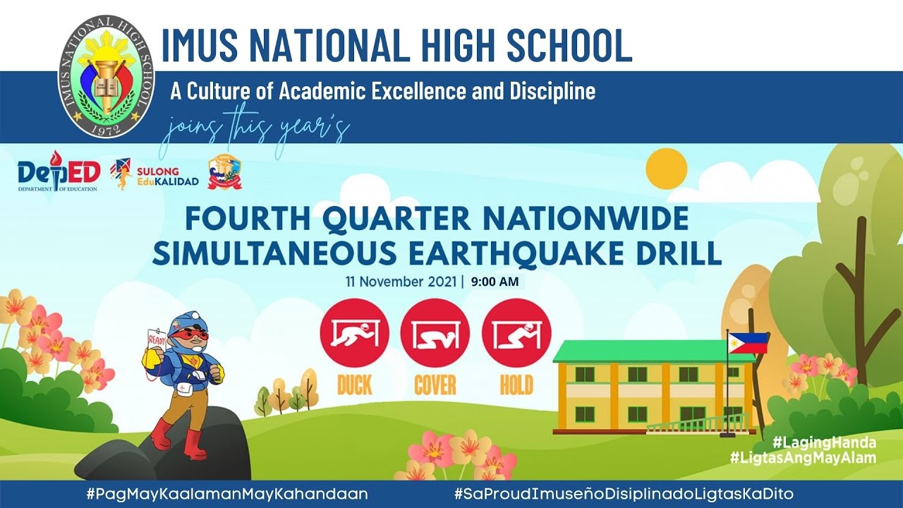 Fourth Quarter Nationwide Simultaneous Earthquake Drill - YouTube