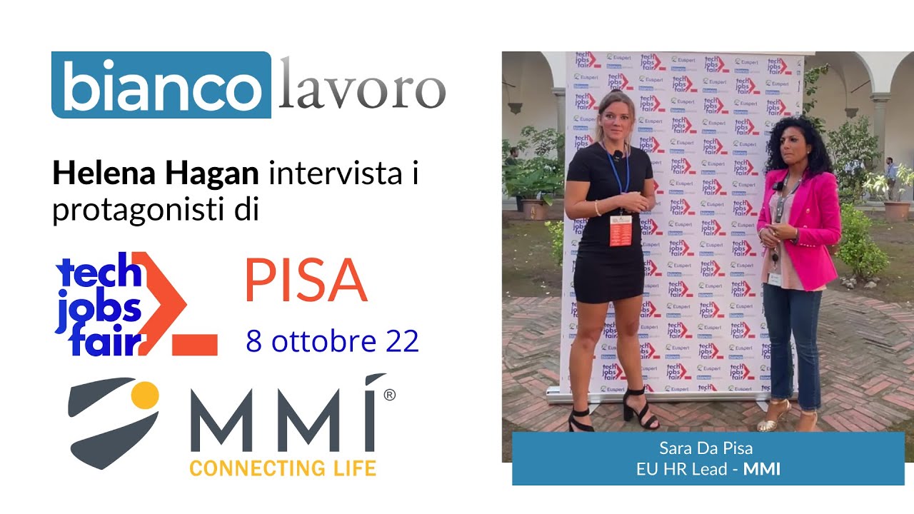 Helena Hagan intervista Sara Da Pisa - HR Manager @MMI - TECH JOBS fair Pisa 22 - YouTube