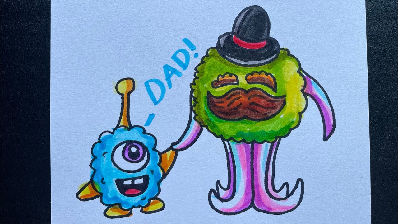 How to Draw Father's Day Monsters - YouTube