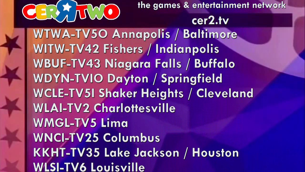 CER Two affiliate station list (February 2020) - YouTube