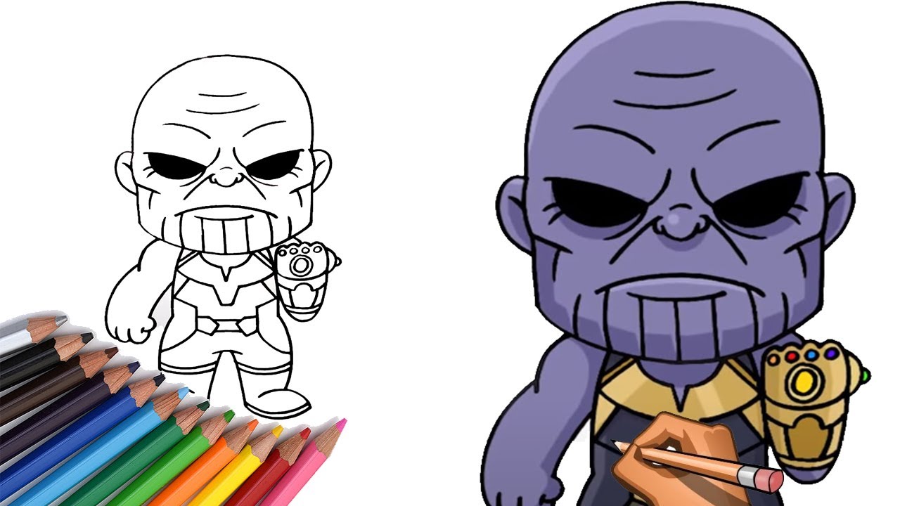 How to Draw Thanos | The Avengers | Step-by-Step Tutorial - YouTube