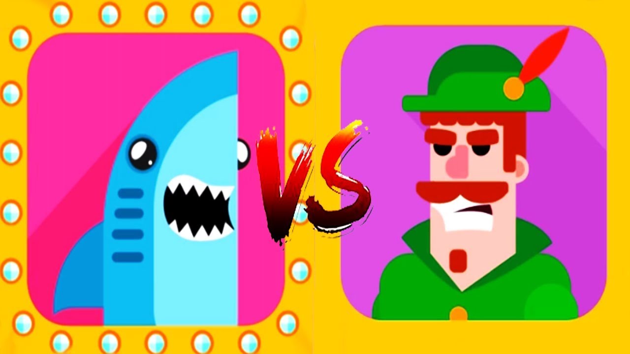 Bowmasters - Gameplay Walkthrough 14 Epic Wins - New Characters SHARK Vs ROBIN - YouTube