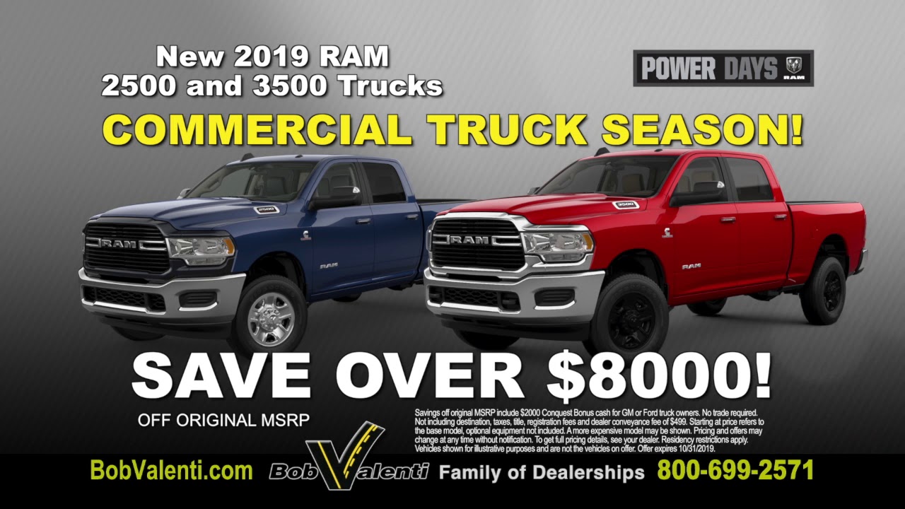 Bob Valenti Chrysler Dodge Jeep Ram October 2019 - YouTube