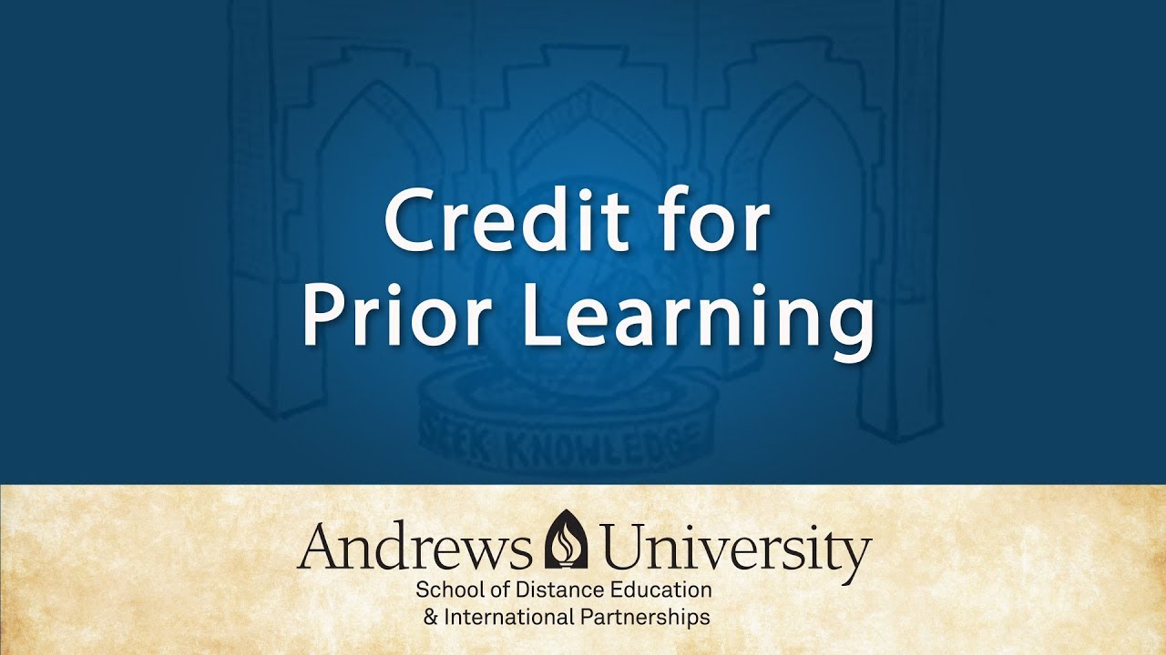 Credit for Prior Learning - YouTube