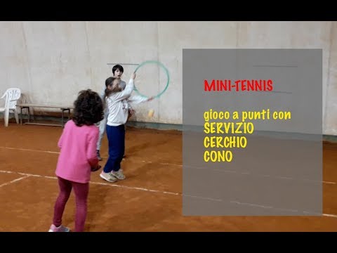 Mini Tennis: gioco con servizio, cerchio e cono - YouTube