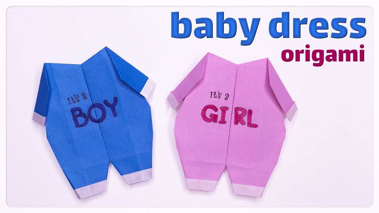 origami baby dress | how to make origami baby dress - YouTube