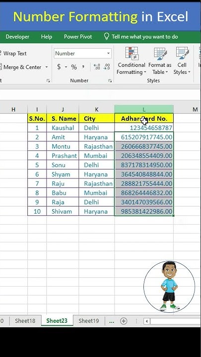 Number Formatting in Excel #excel #exceltutorial #exceltips #msexcel #microsoftexcel #developer ...