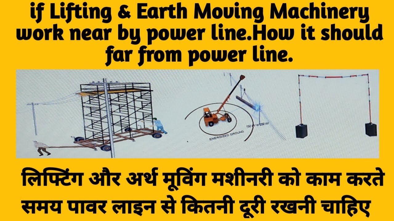 Safe distance between Moving Machinery & Power Line. - YouTube