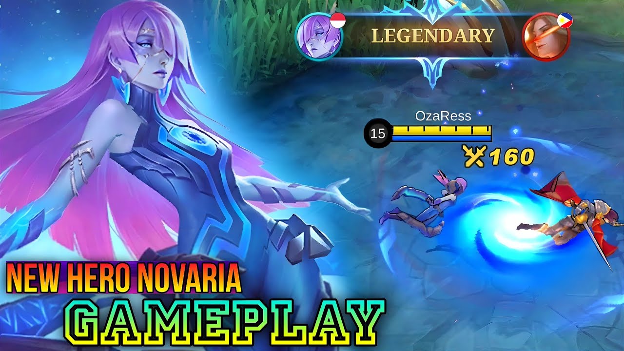 New Hero Novaria Full Gameplay - Mobile Legends Bang Bang - YouTube