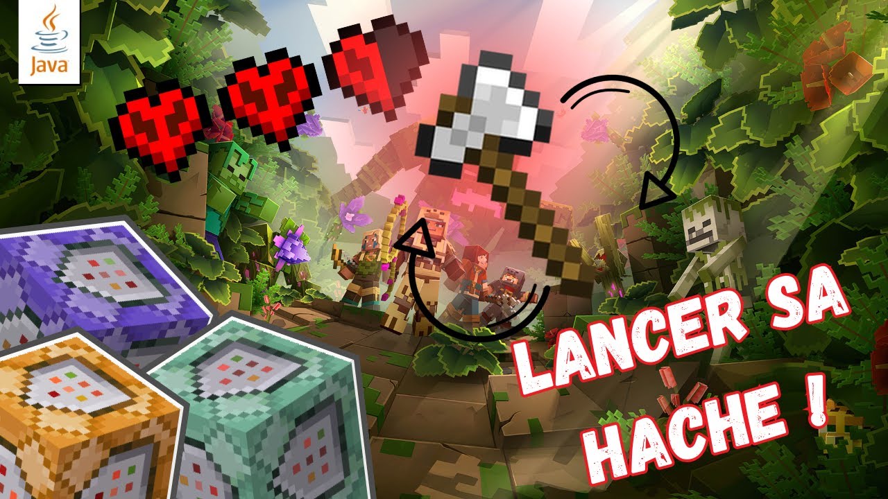 Comment lancer sa Hache sur Minecraft ! - Tuto Commande Block - YouTube