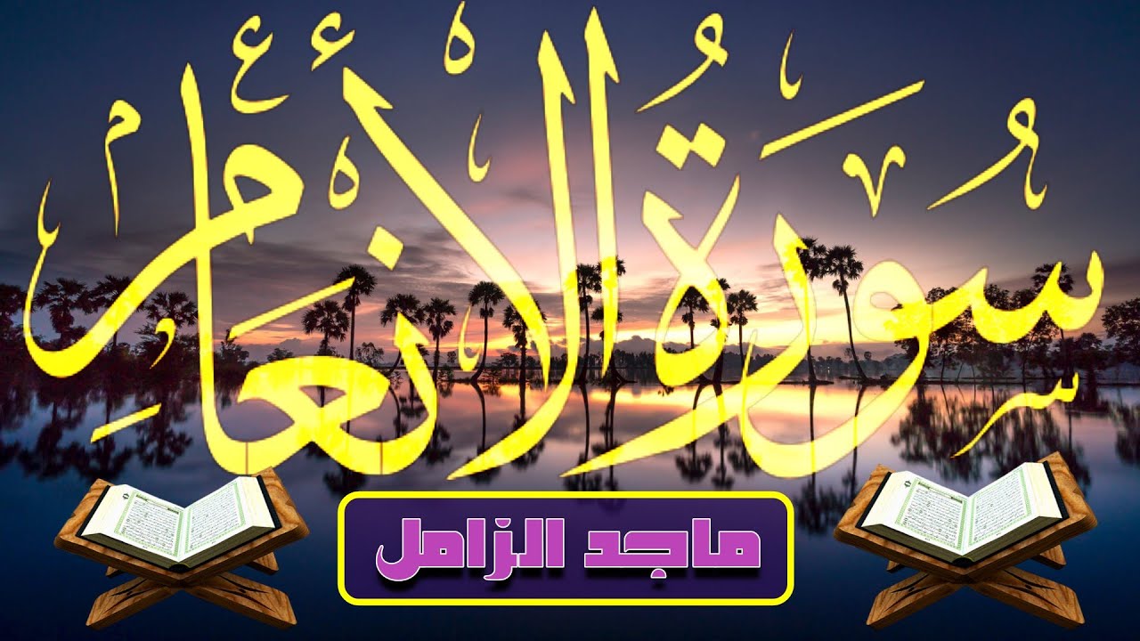 ثلاوة هادئة لسورة الانعام للقارئ ماجد الزمل مع القراءة من المصحف الشريف