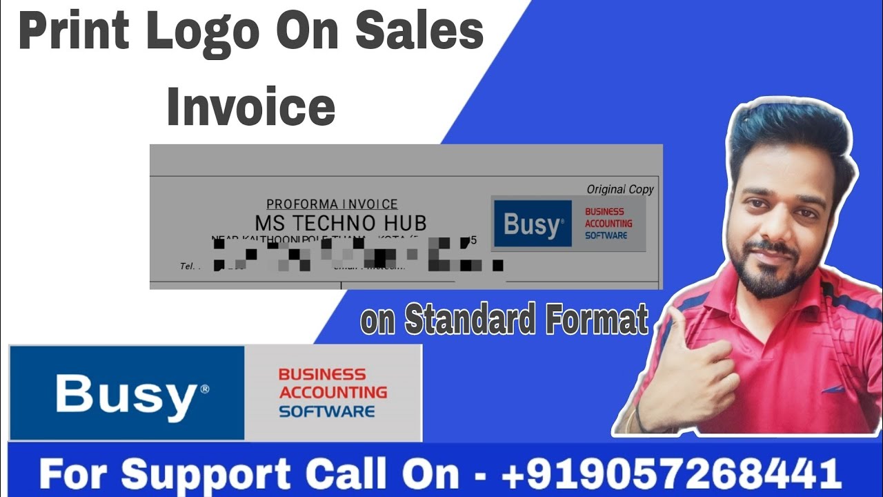 PRINT LOGO ON SALES INVOICE IN BUSY ACCOUNTING SOFTWARE. MAINTAIN ...