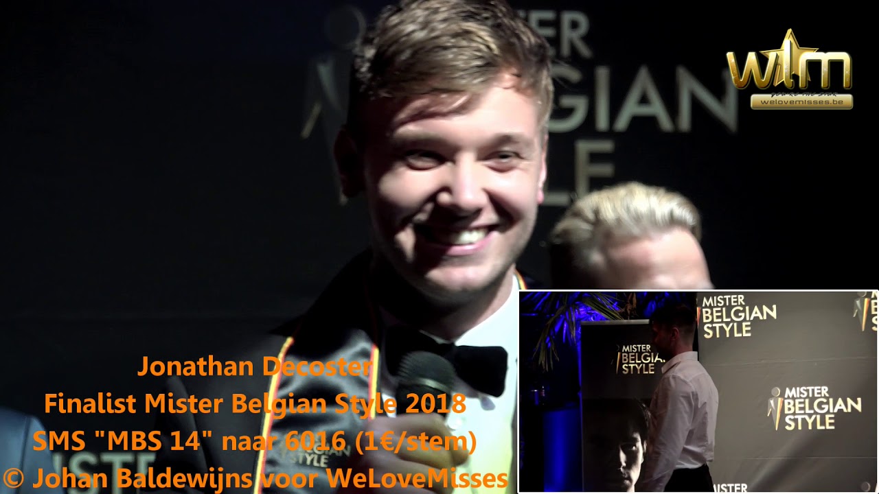 14 Jonathan Decoster Finalist Mister Belgian Style 2018 - YouTube