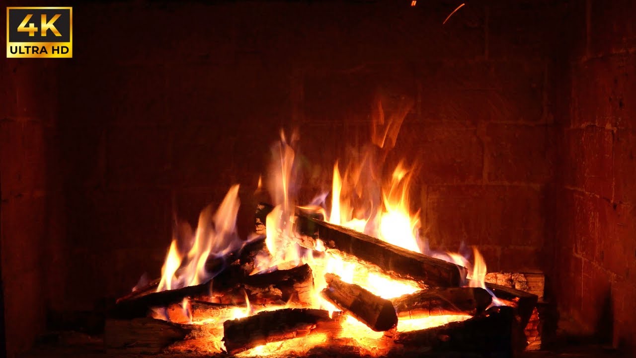 4K Fireplace ASMR 🔥 | Spooky Crackling Fire for Halloween Meditation ...